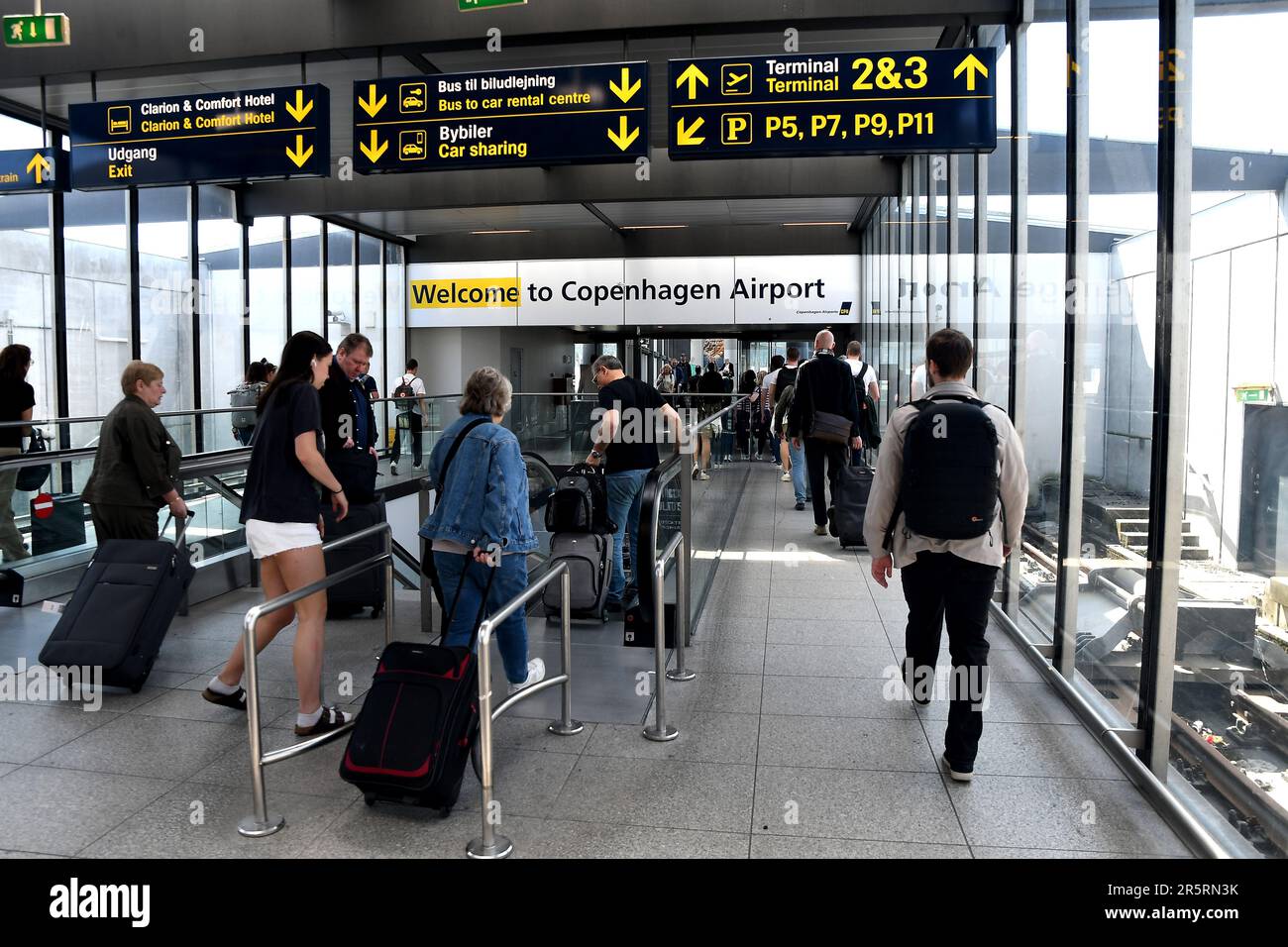 05 june 2023/Travellrs at departure and arrival at Copenahgen Airport ...