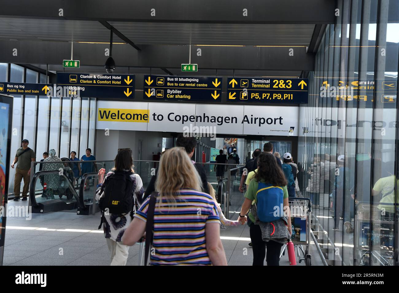 05 june 2023/Travellrs at departure and arrival at Copenahgen Airport ...