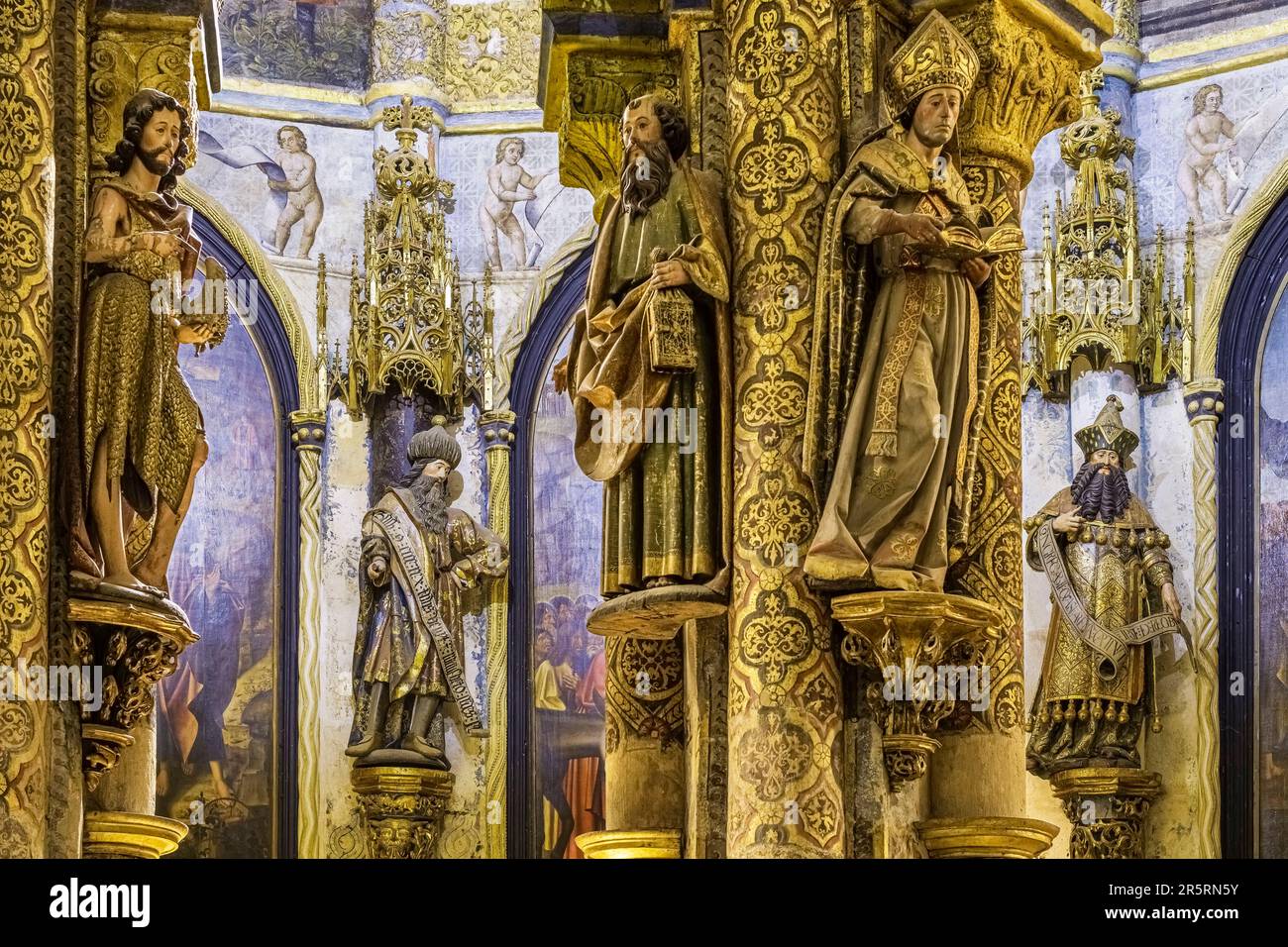 Portugal, Tomar, former seat of the Order of the Knights Templar, the ...