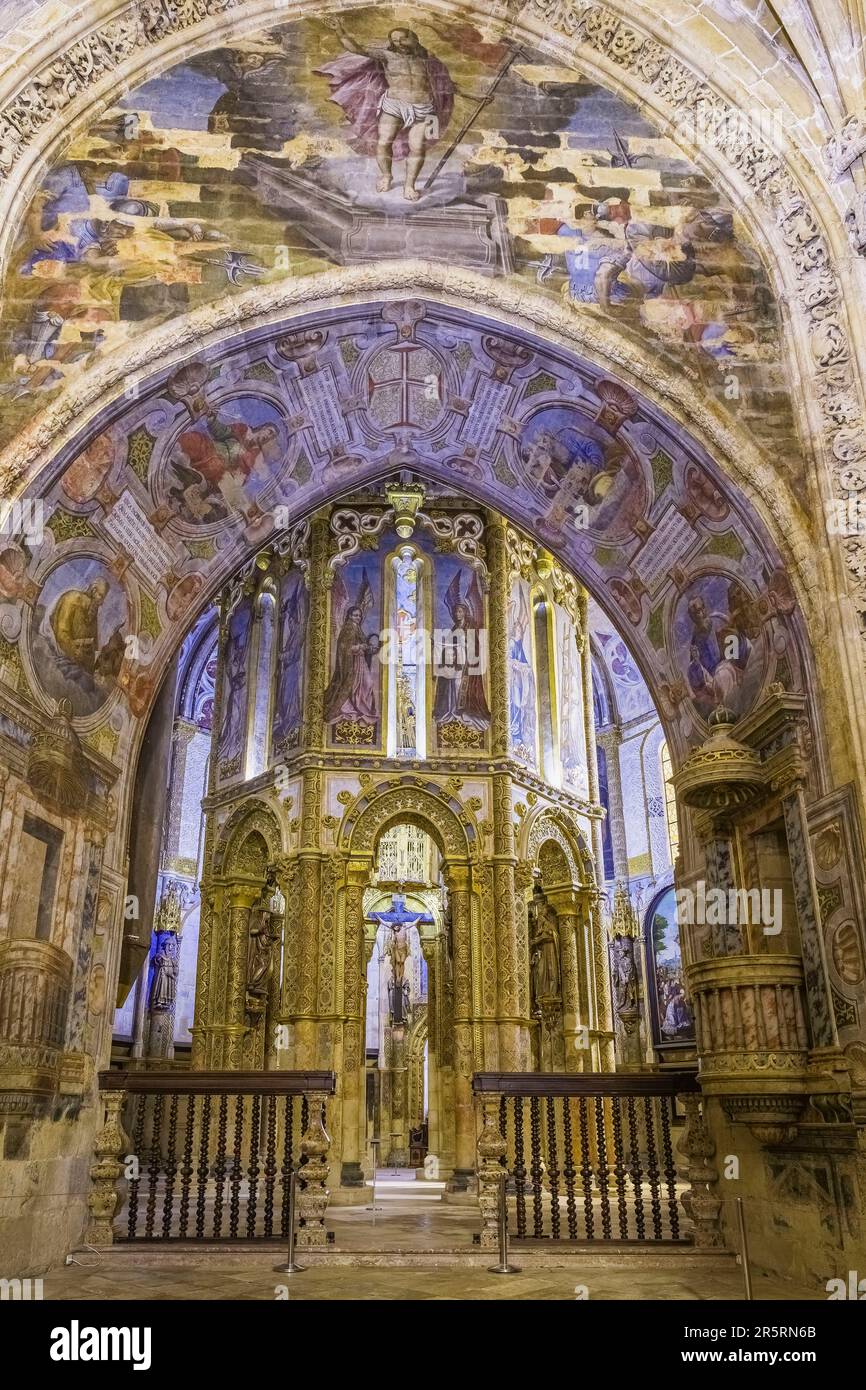 Portugal, Tomar, former seat of the Order of the Knights Templar, the ...