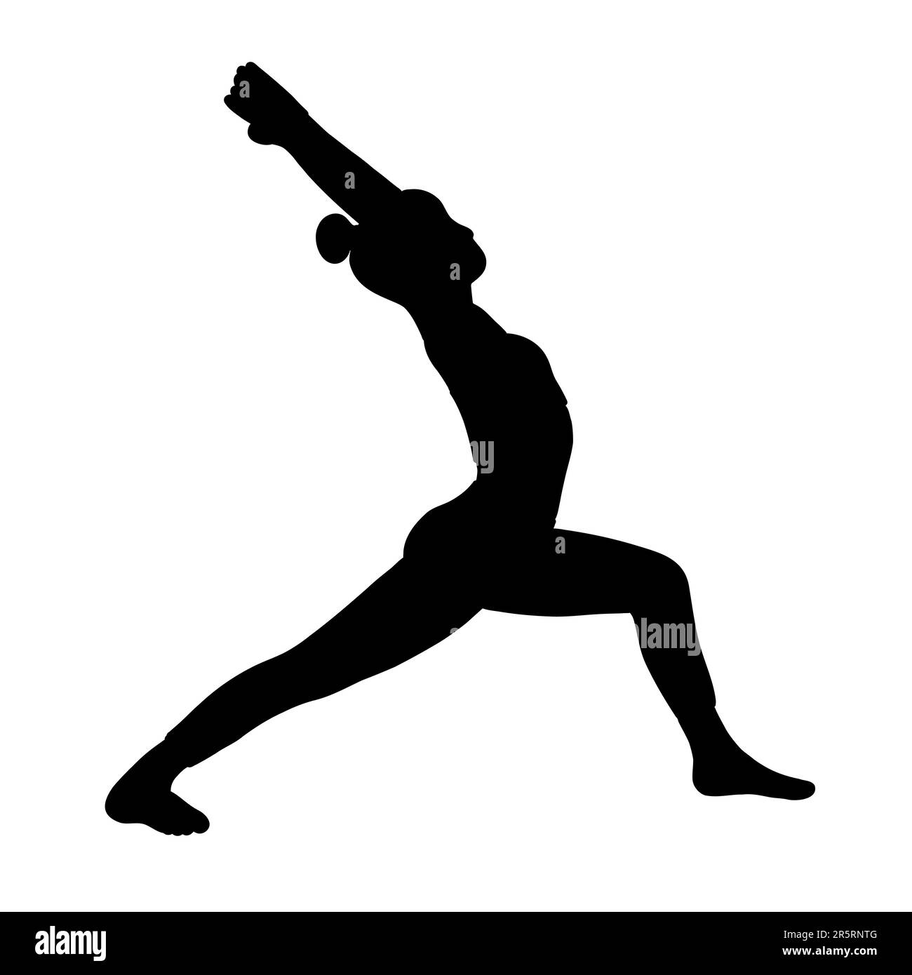 Training in yoga pose female character. Meditation, pilates, mental ...