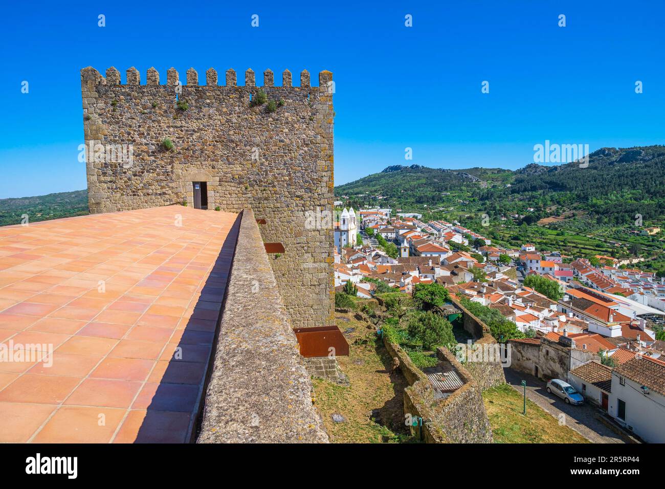 Portugal, Alentejo region, Castelo de Vide, panorama from the medieval ...