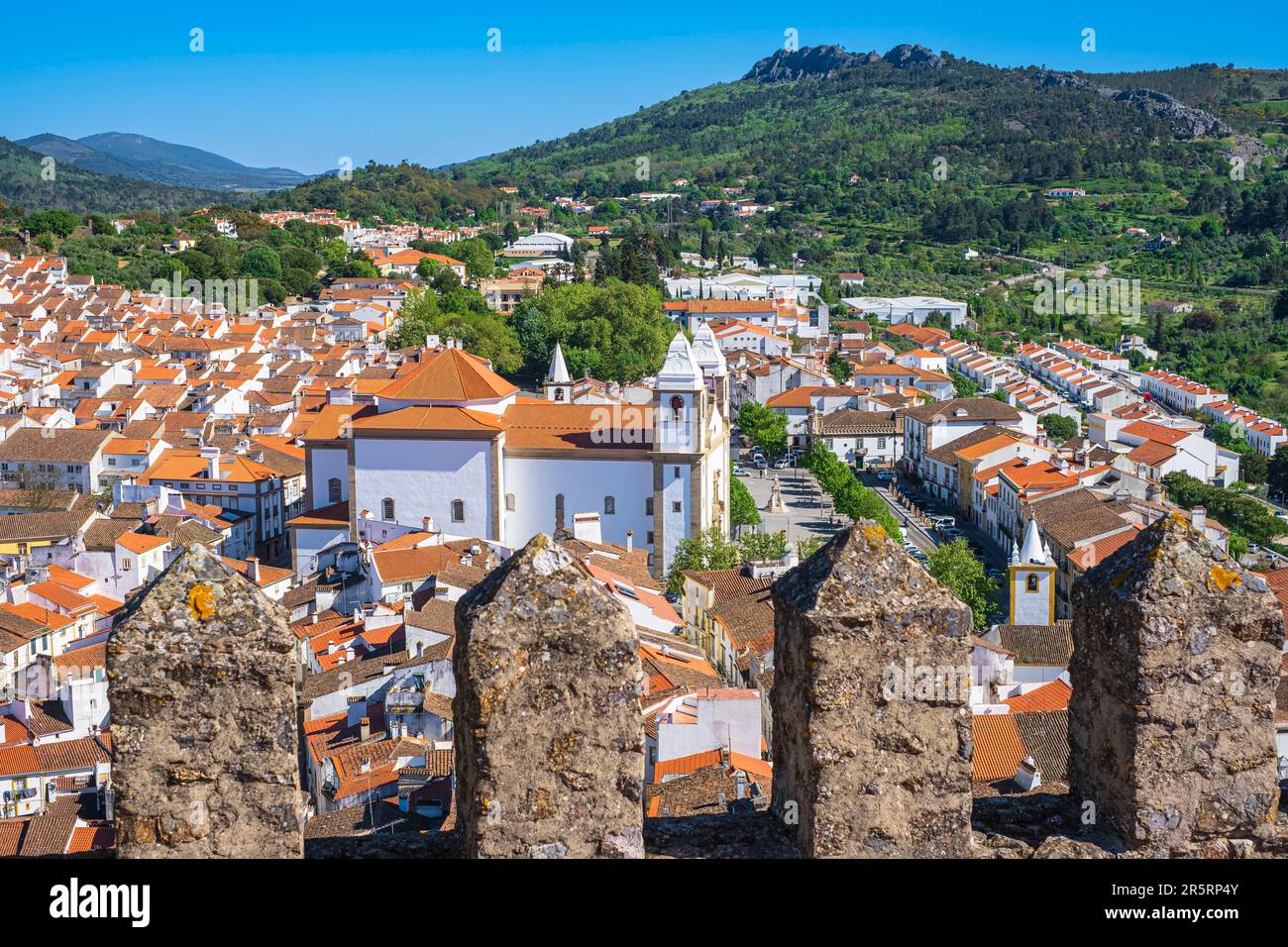 Portugal, Alentejo region, Castelo de Vide, panorama from the medieval ...