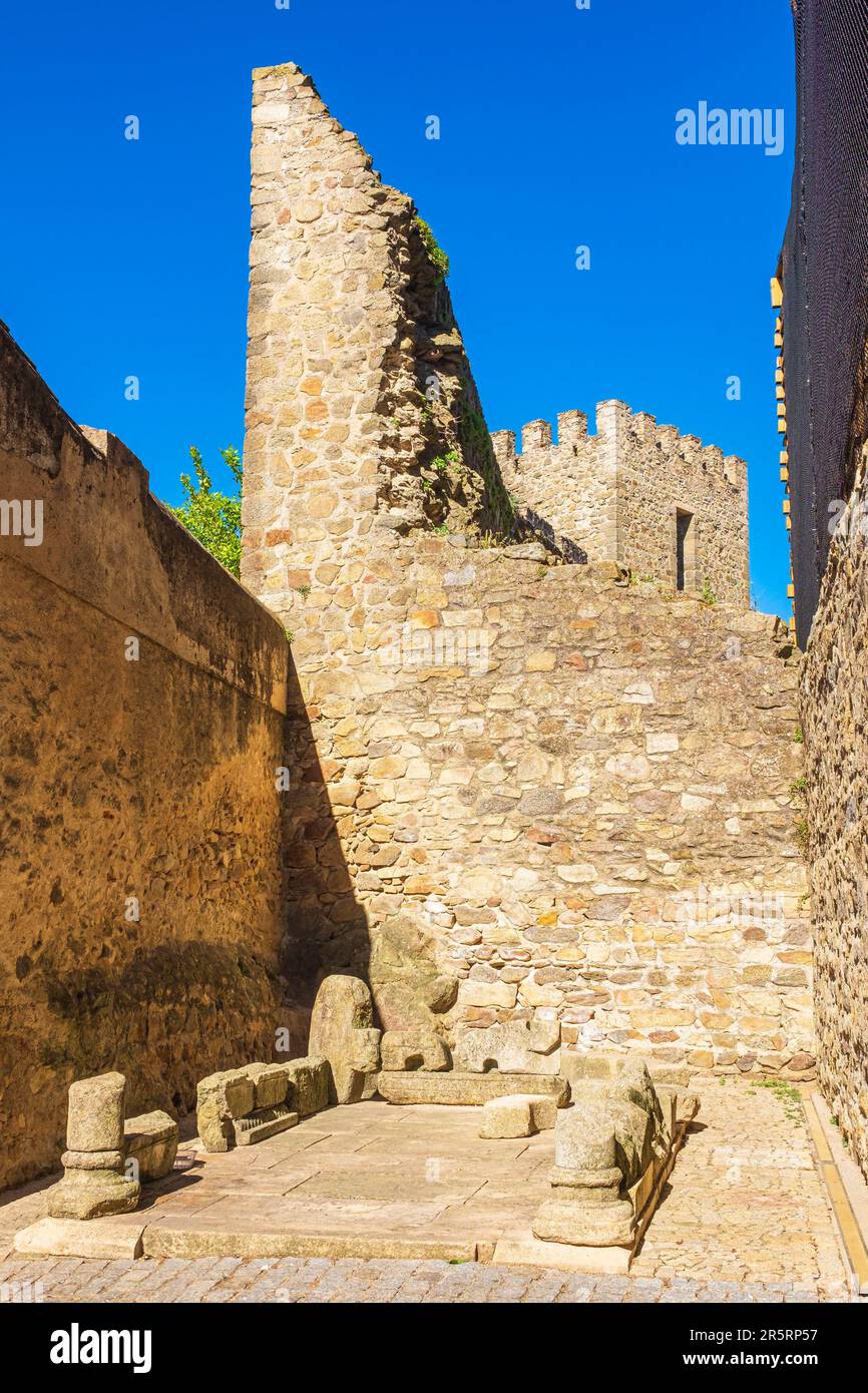 Portugal, Alentejo region, Portalegre, the historic center, remains of ...