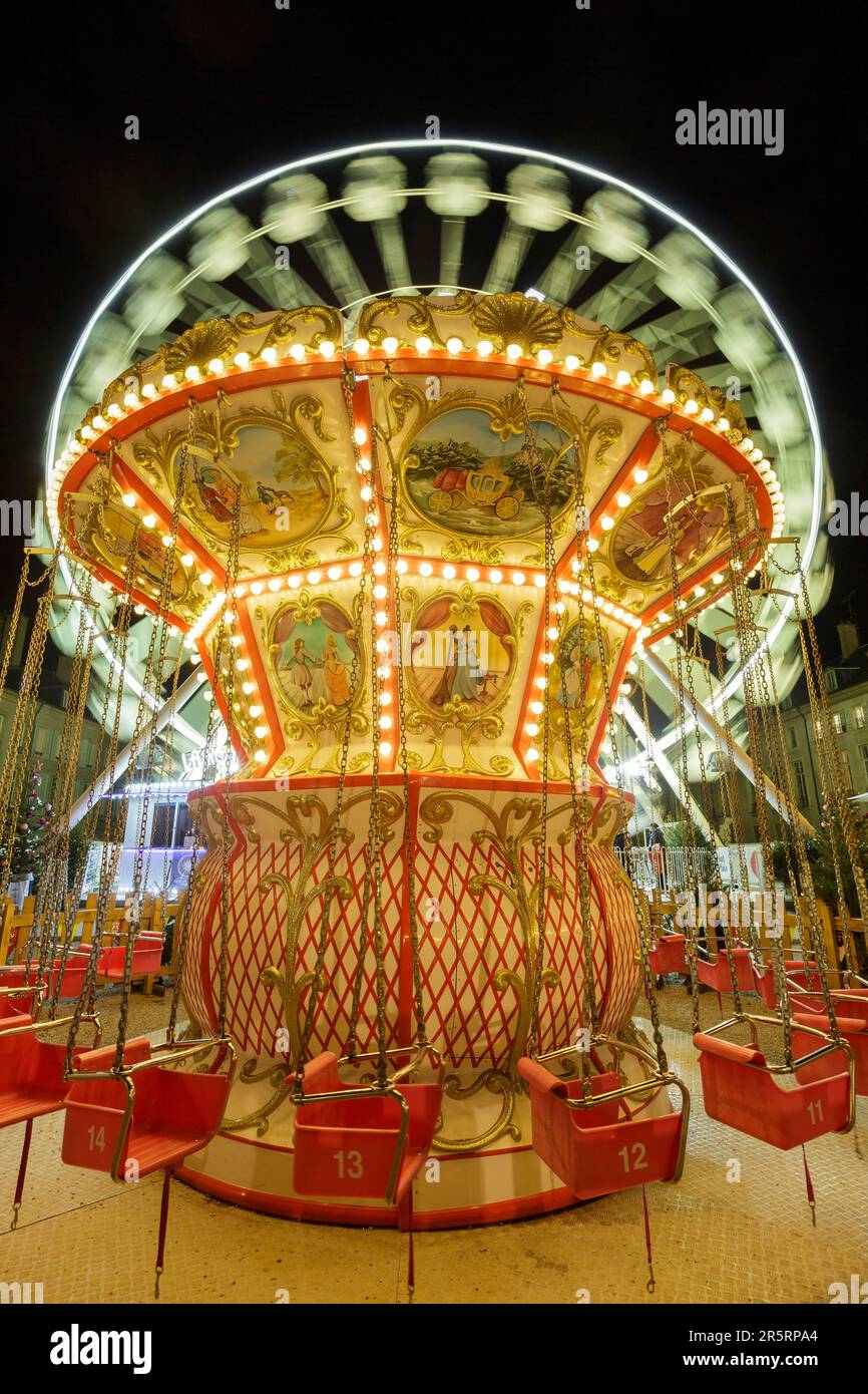 France, Meurthe et Moselle, Nancy, flying chairs a fun ride and Grande ...
