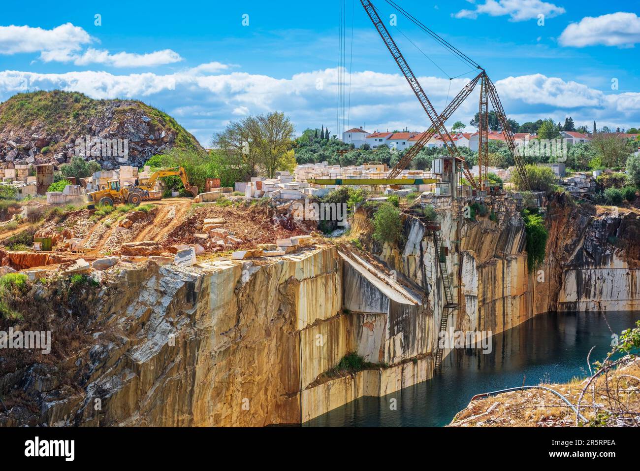 Portugal, Alentejo region, Estremoz, marble quarry, region known for ...