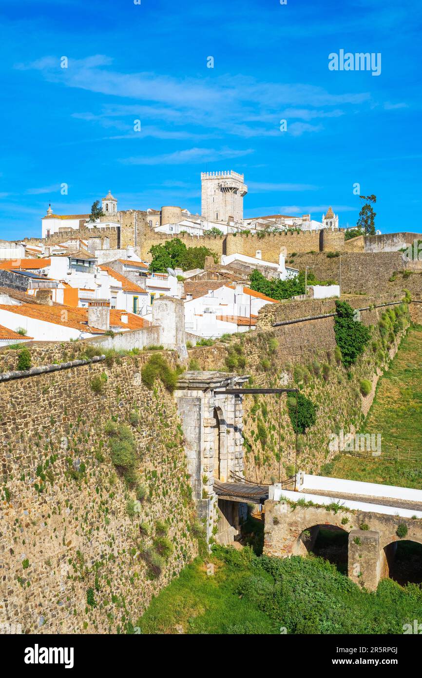 Portugal, Alentejo region, Estremoz, fortified town dominated by its ...
