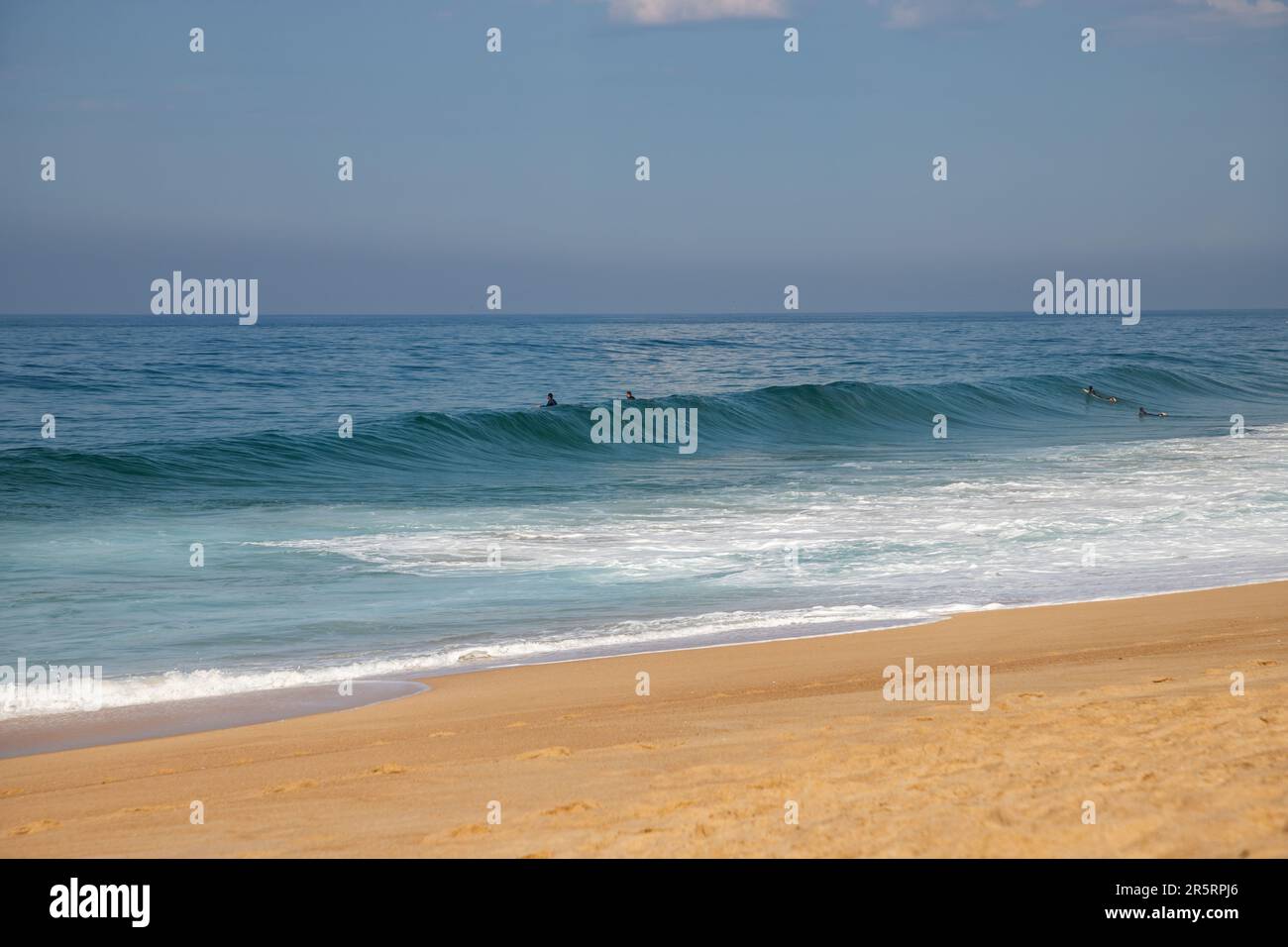 Nazare is a city on the Atlantic Ocean in Portugal Stock Photo - Alamy
