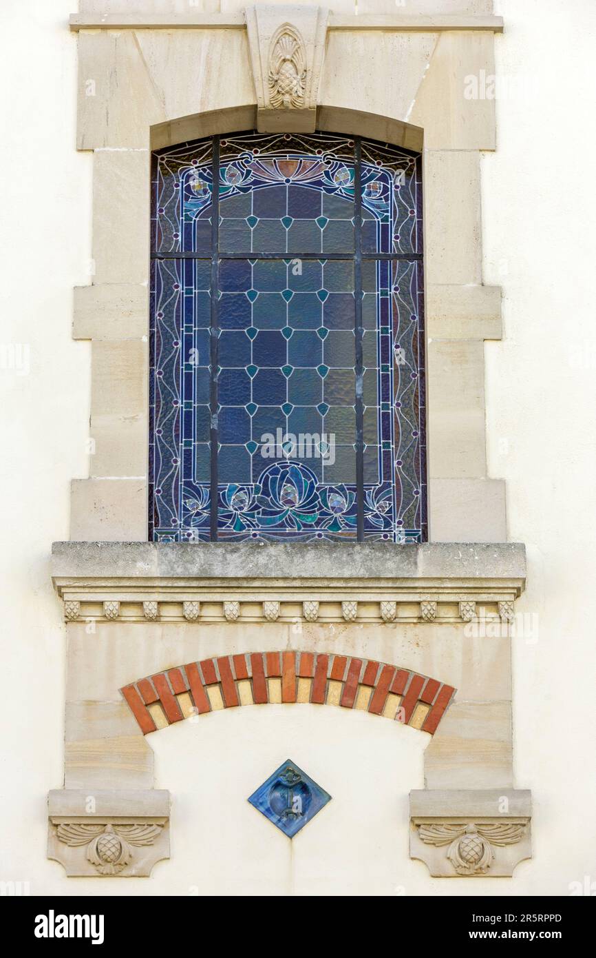 France, Meurthe et Moselle, Nancy, stained glass window representing ...