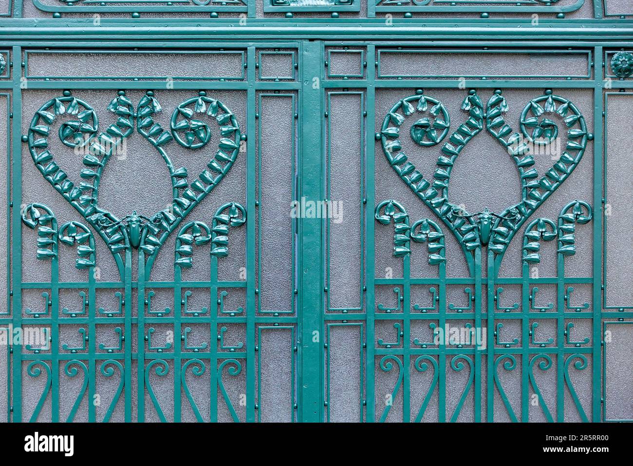 France, Meurthe et Moselle, Nancy, doorway of former mansion Elbel ...