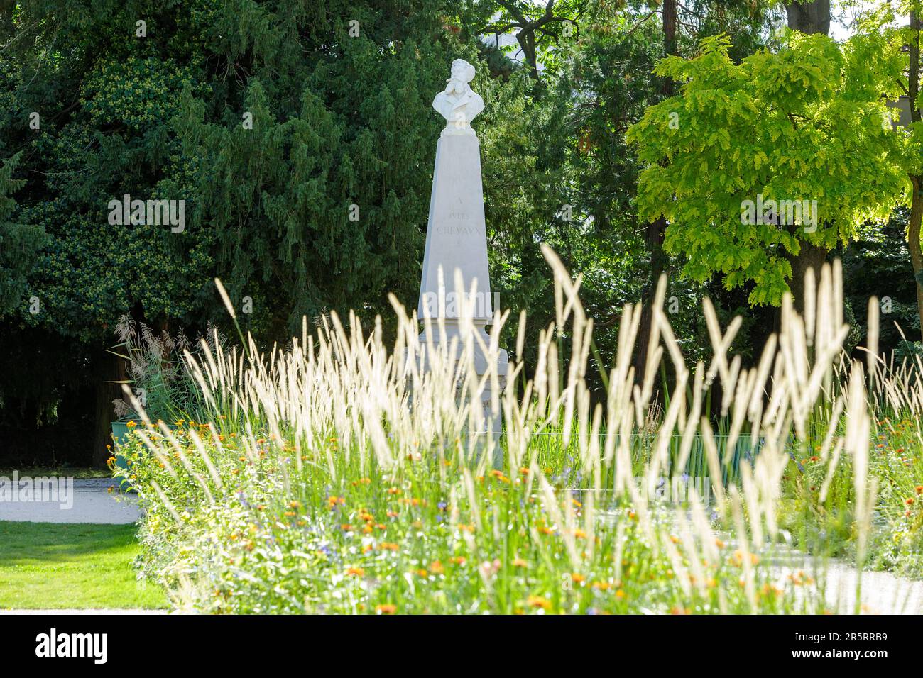 France, Meurthe et Moselle, Nancy, statue of Jules Crevaux, an explorer ...