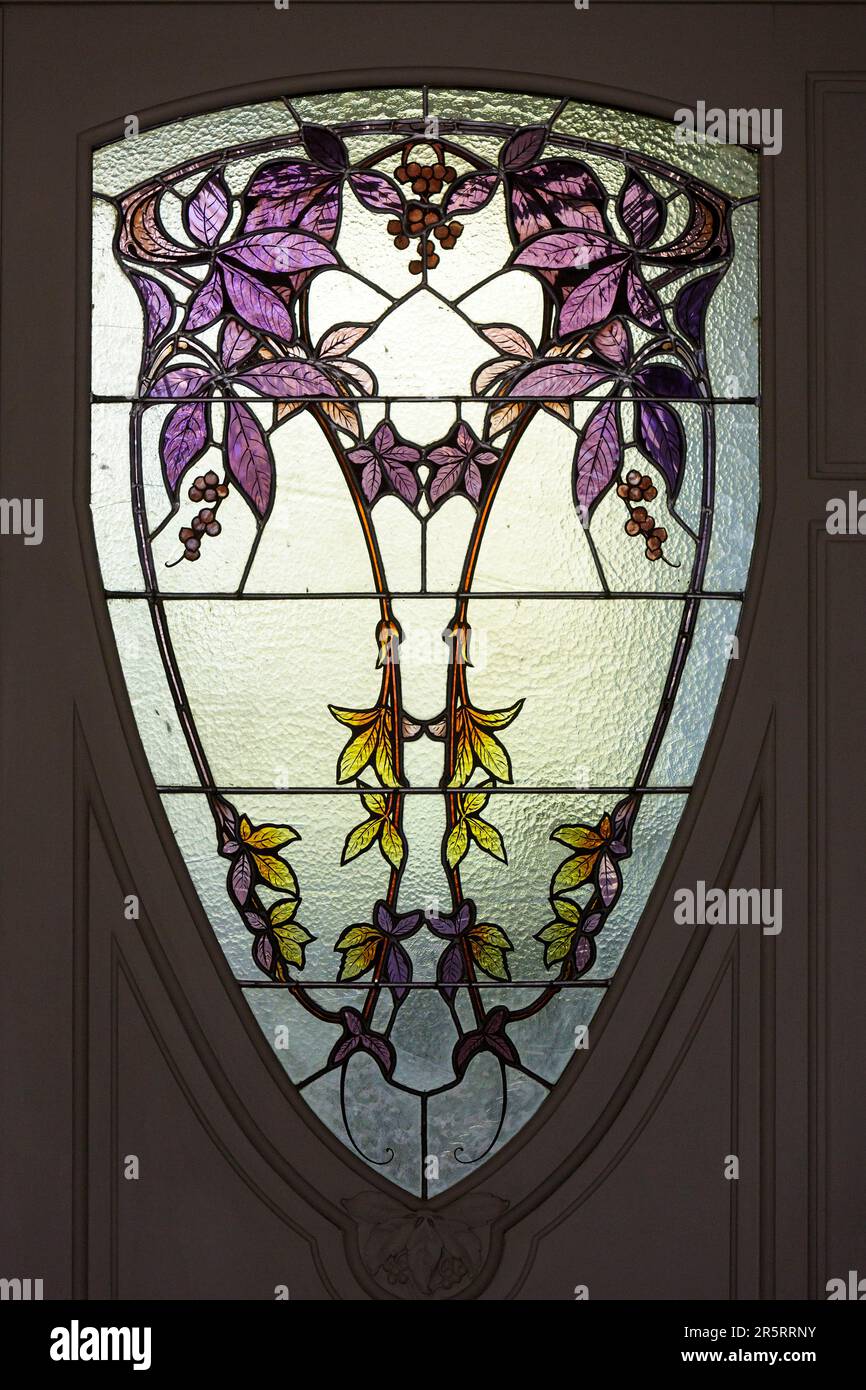 France, Meurthe et Moselle, Nancy, stained glass window by master ...