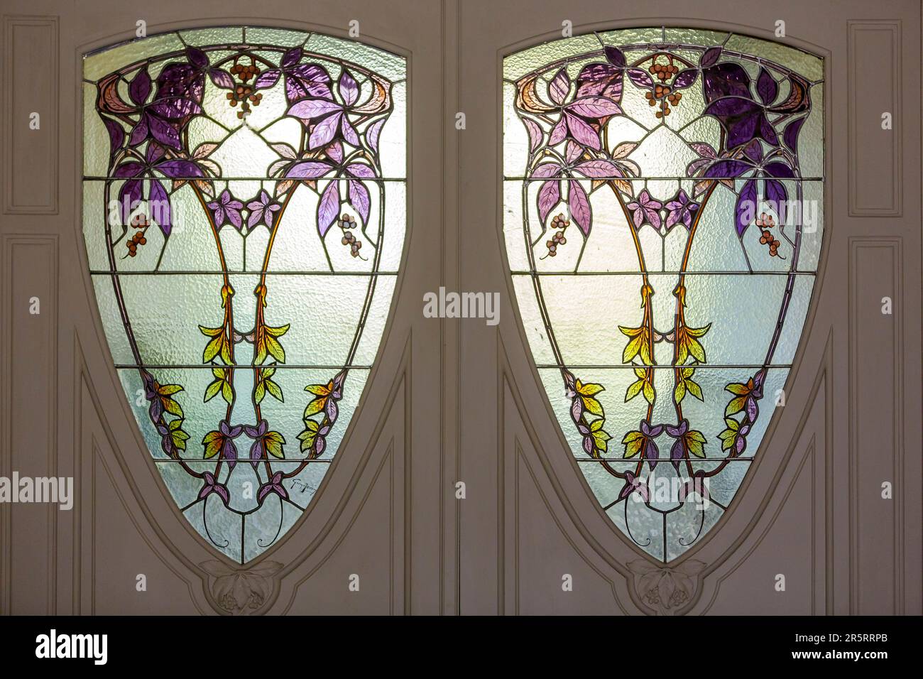 France, Meurthe et Moselle, Nancy, stained glass window by master ...