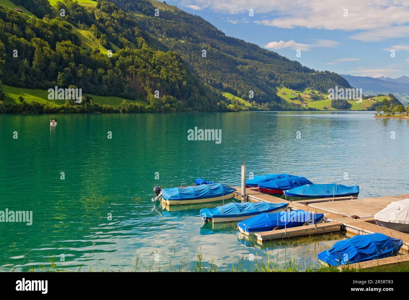 Lake Lungernsee in swiss Alps, Switzerland Stock Photo - Alamy