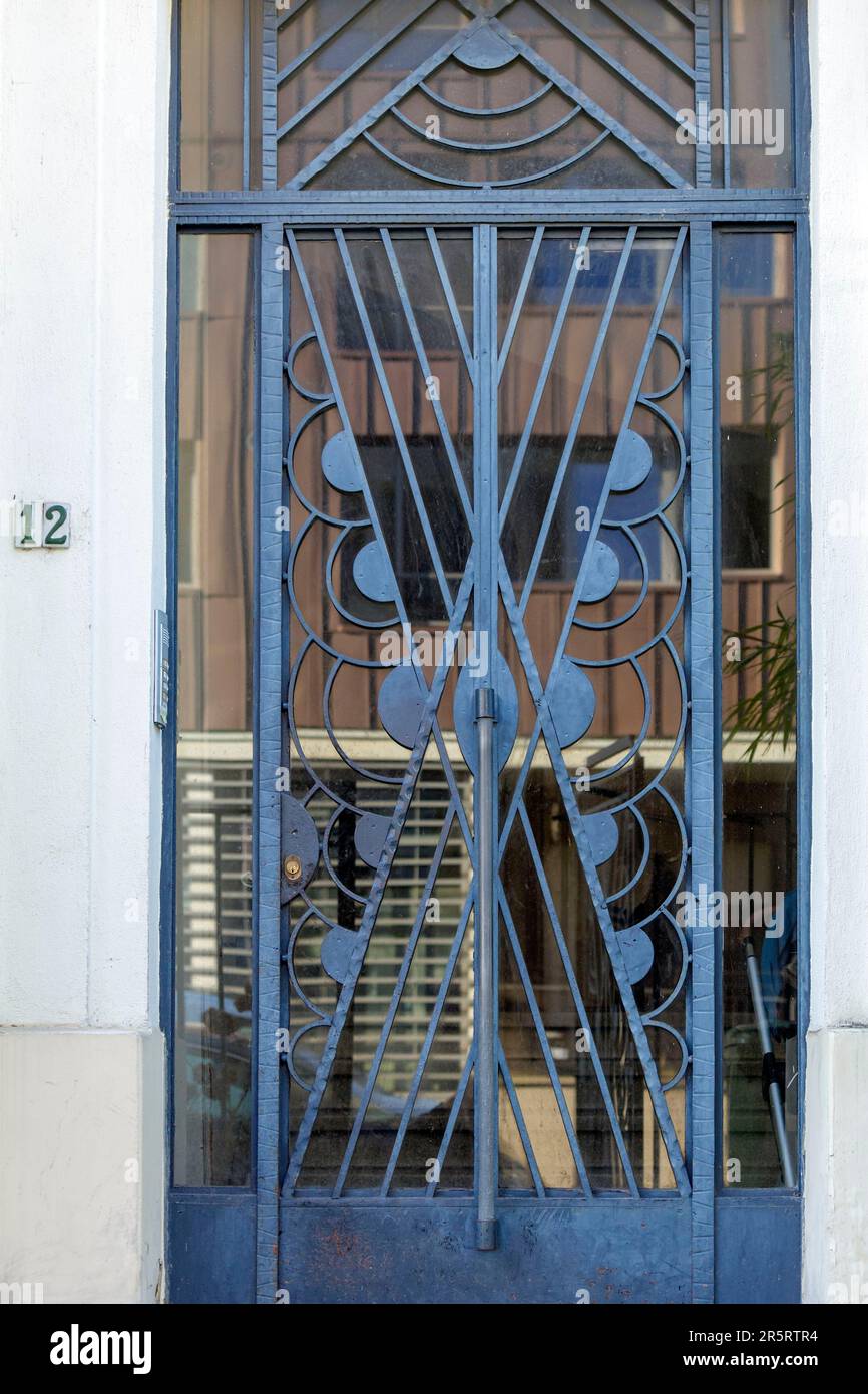 France, Meurthe et Moselle, Nancy, doorway of an apartment building in ...