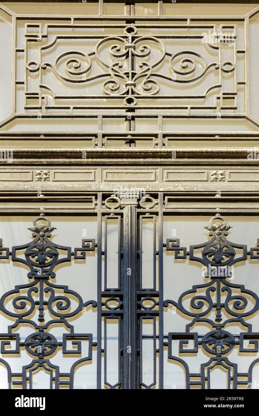 France, Meurthe et Moselle, Nancy, detail of the ironwork made of ...