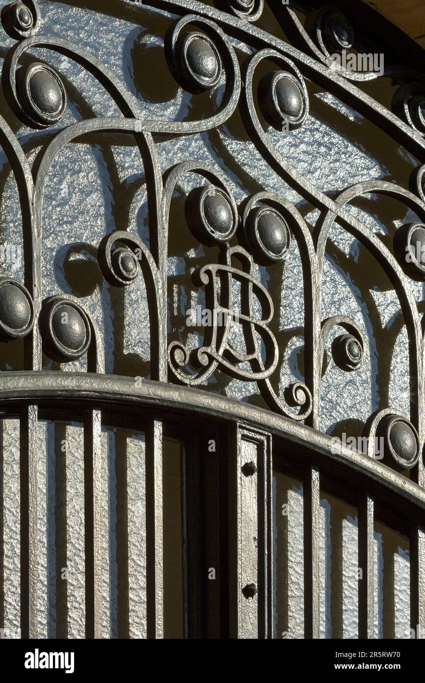 France, Meurthe et Moselle, Nancy, doorway in Art Nouveau style of the ...