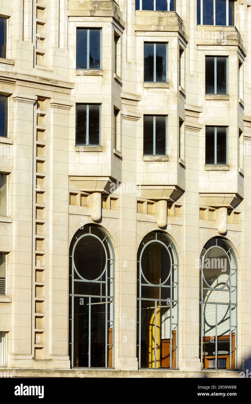 France, Meurthe et Moselle, Nancy, facade of the Bibliotheque ...