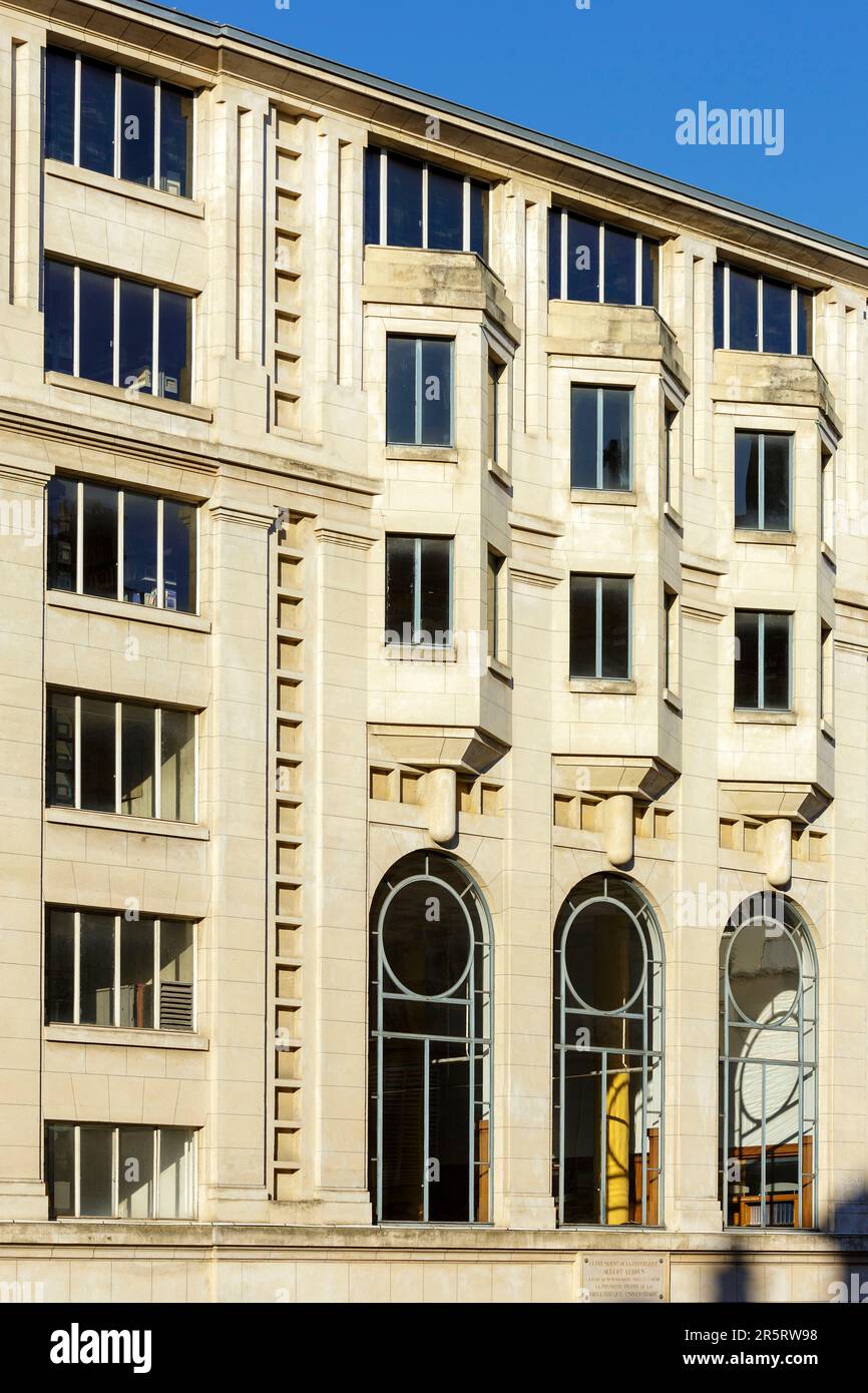 France, Meurthe et Moselle, Nancy, facade of the Bibliotheque ...