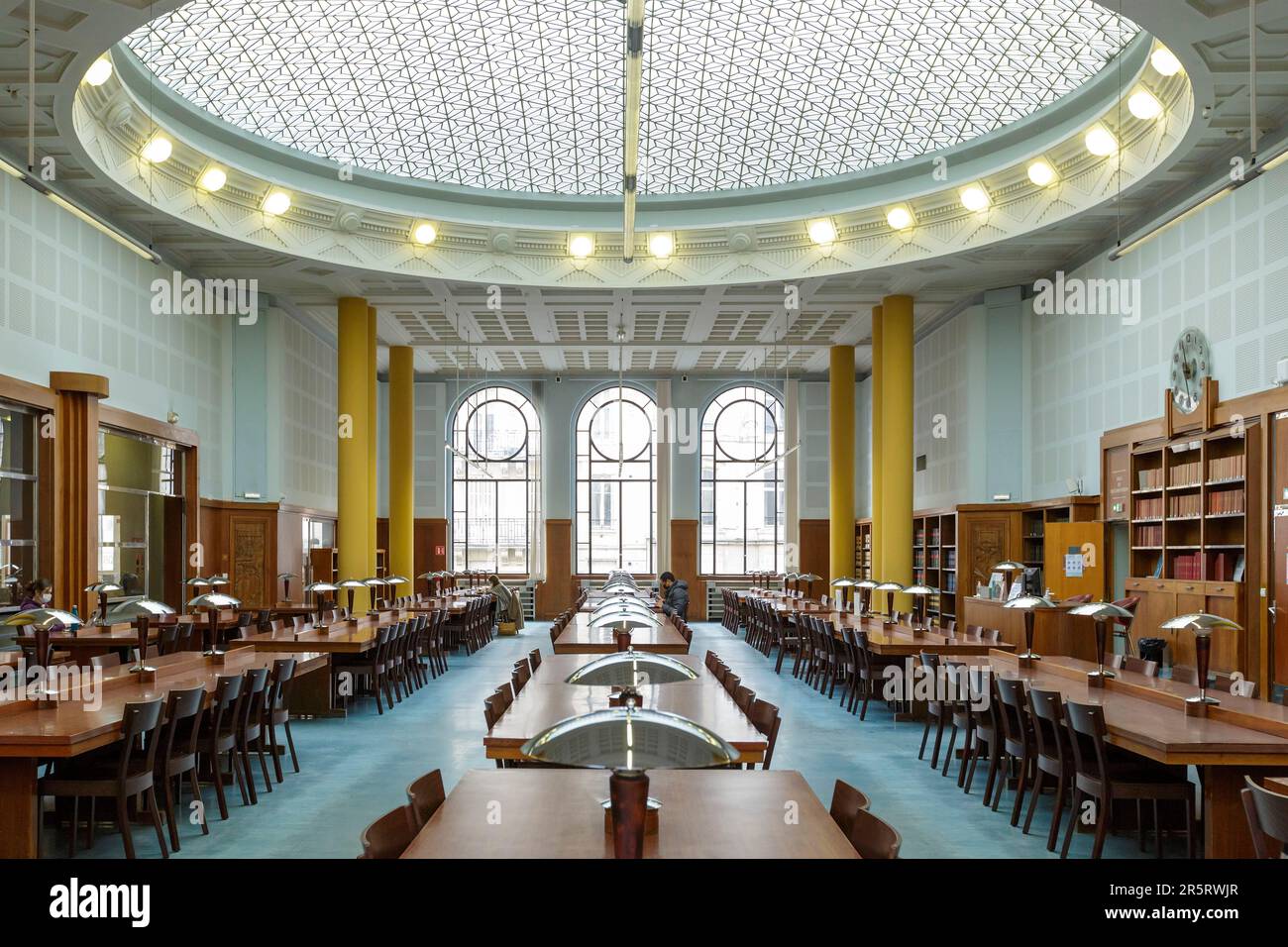 France, Meurthe et Moselle, Nancy, the reading room of the Bibliotheque ...