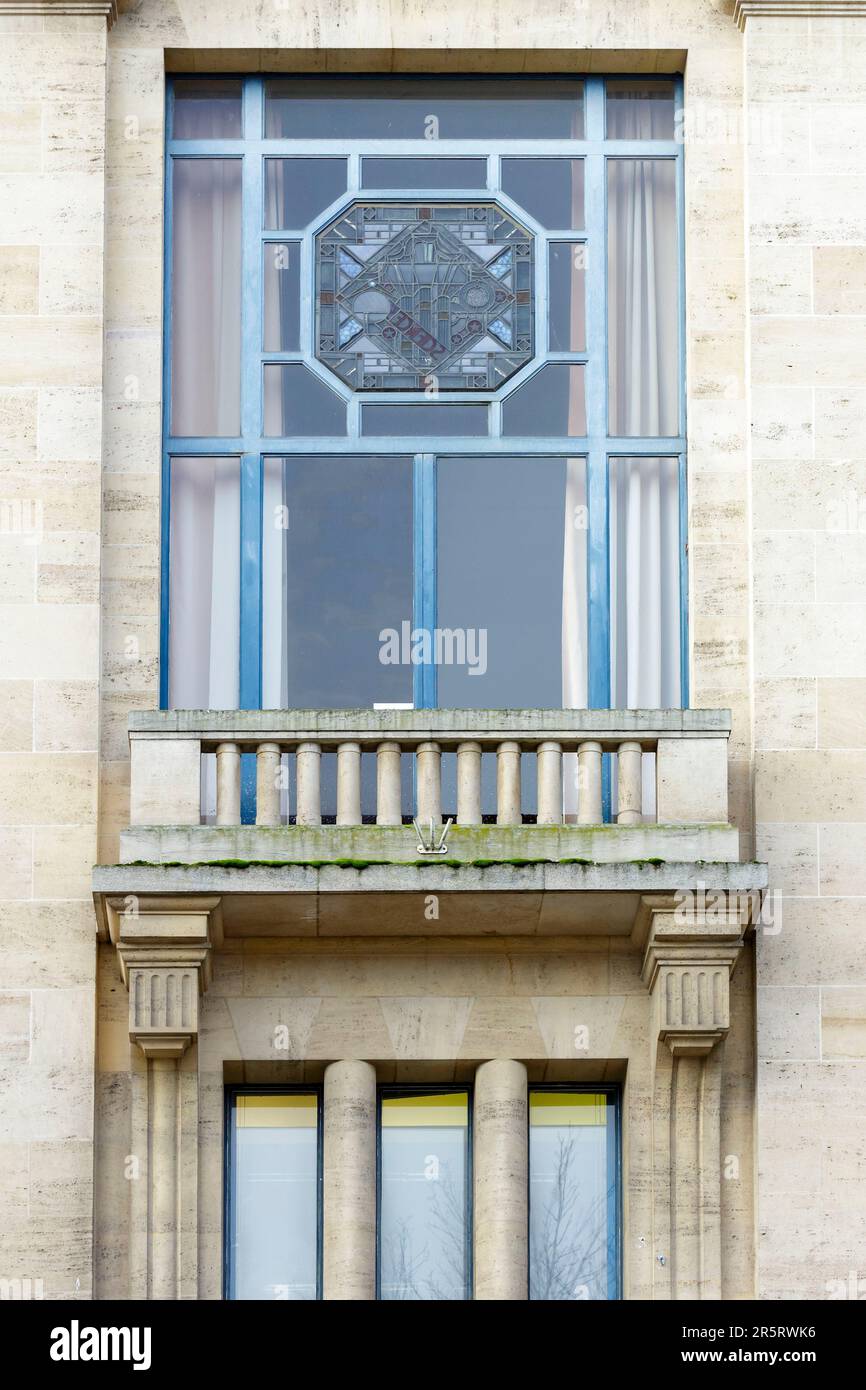 France, Meurthe et Moselle, Nancy, facade of the Bibliotheque ...