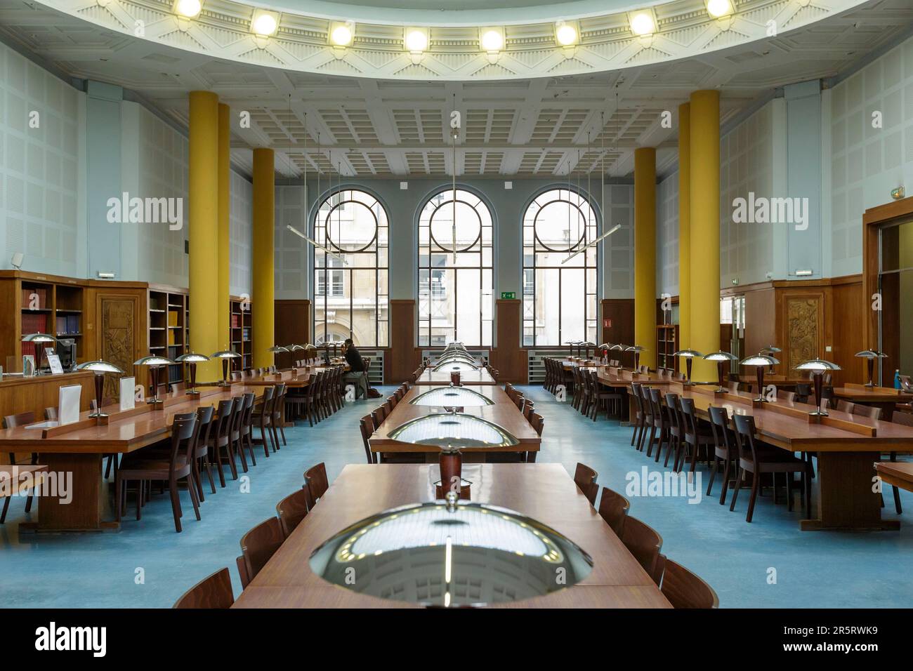 France, Meurthe et Moselle, Nancy, the reading room of the Bibliotheque ...