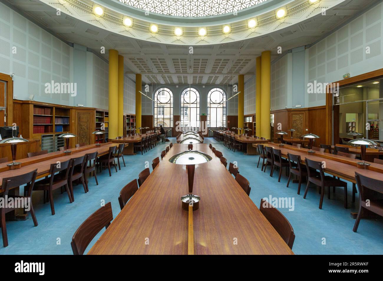 France, Meurthe et Moselle, Nancy, the reading room of the Bibliotheque ...