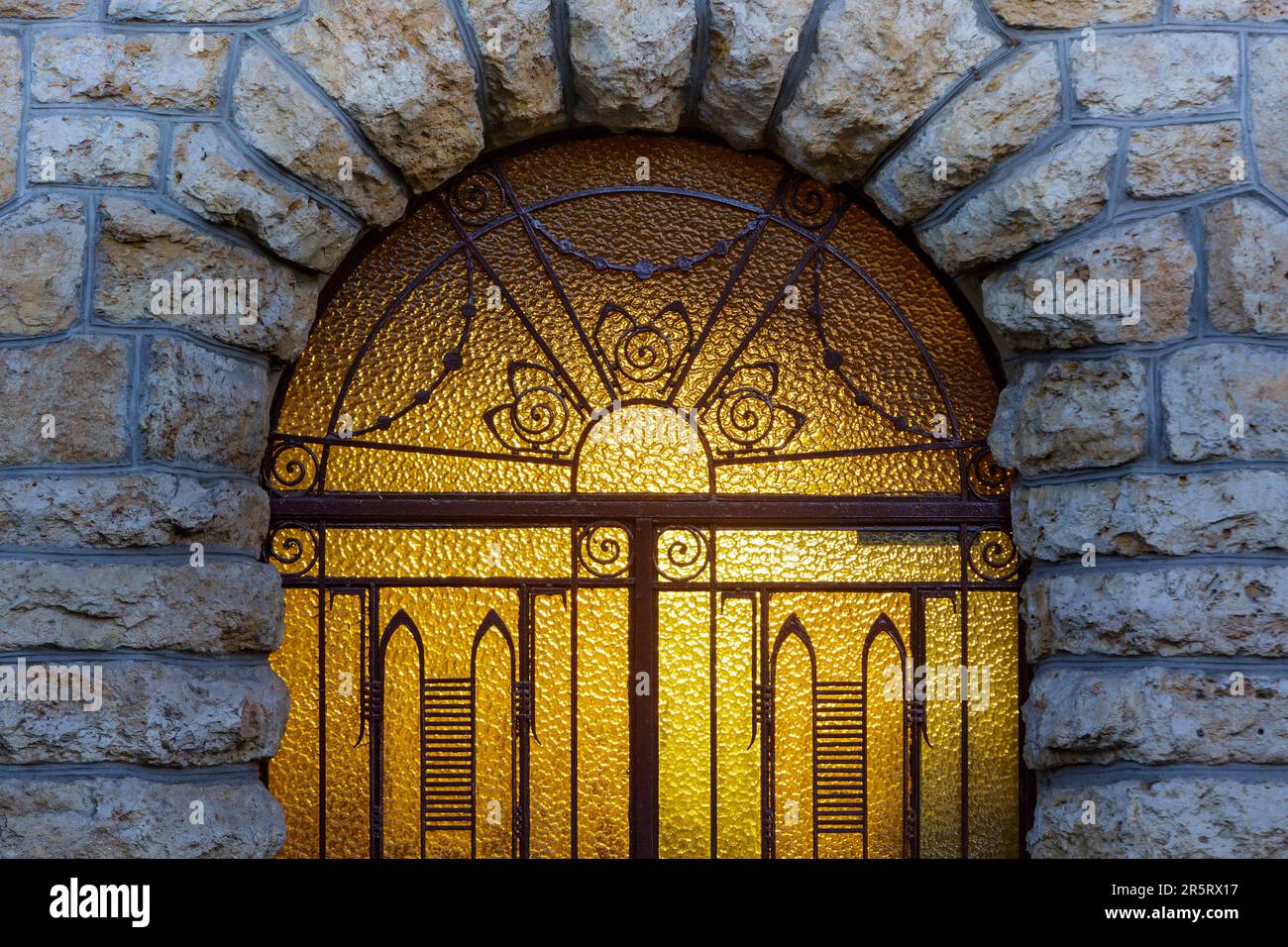 France, Meurthe et Moselle, Nancy, detail of the doorway of an ...