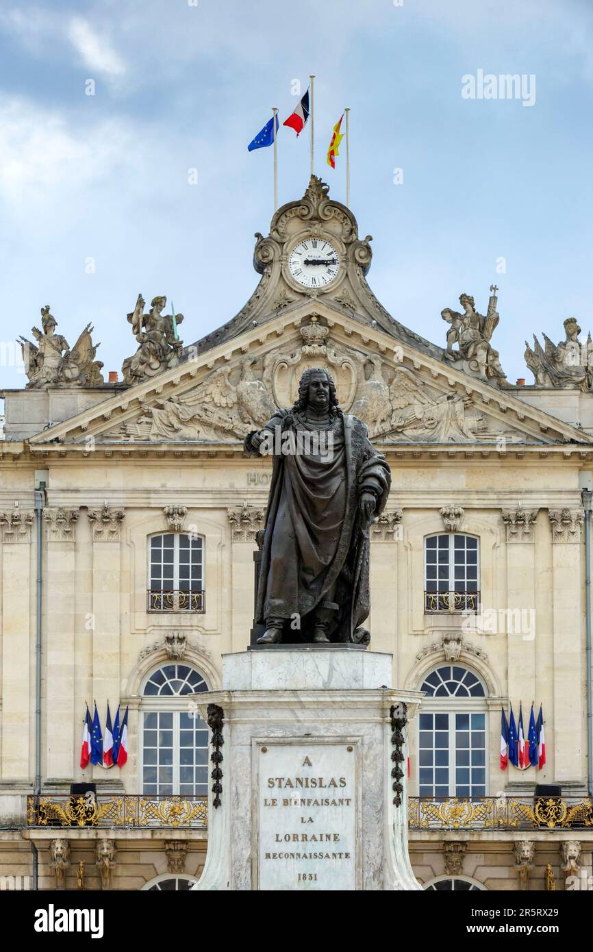 France, Meurthe et Moselle, Nancy, facade of the townhall on Place ...