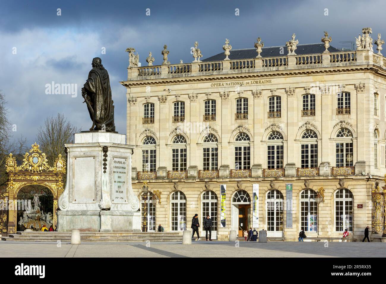 France, Meurthe et Moselle, Nancy, statue of king Stanislas, Amphitrite ...