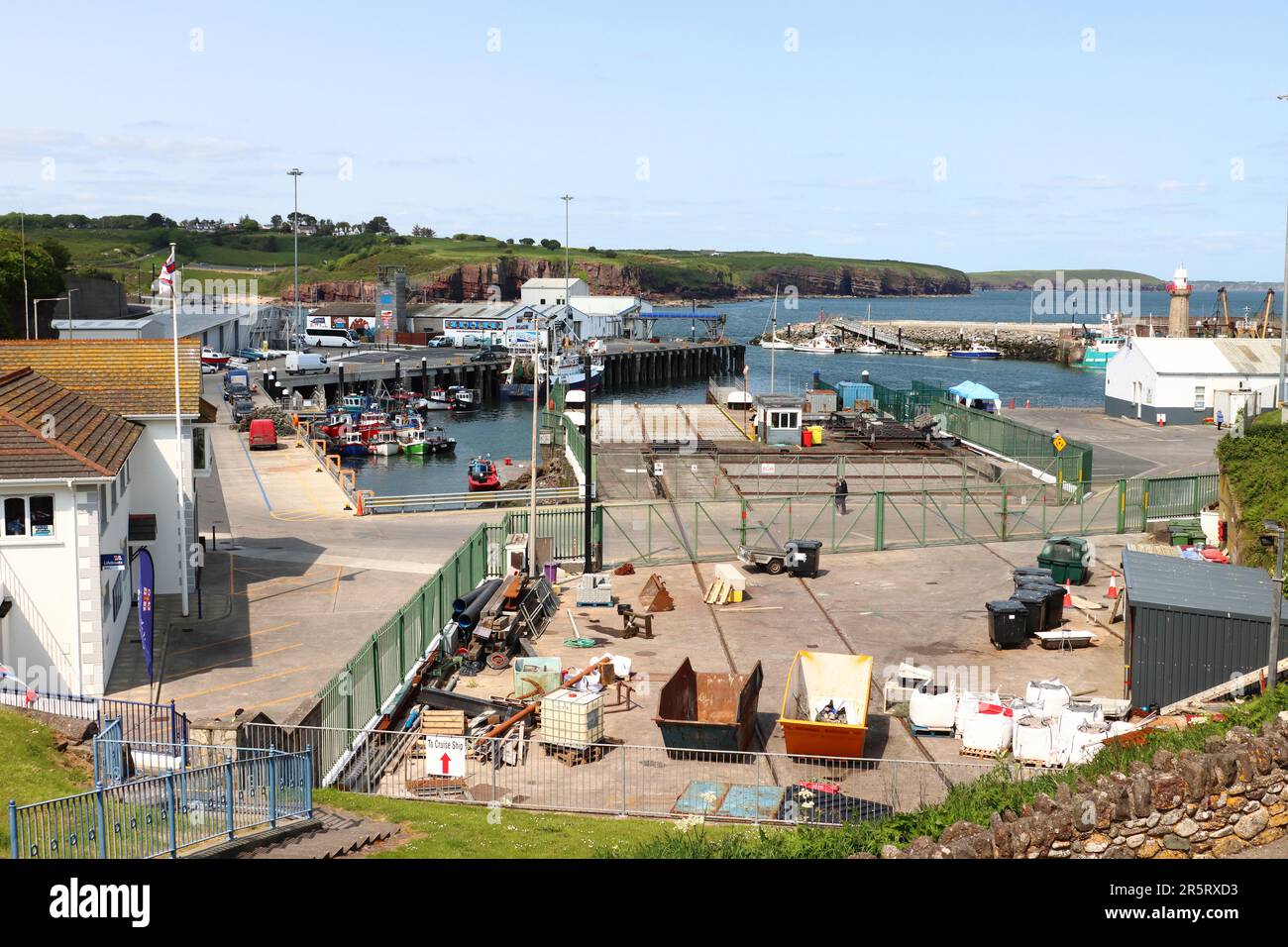 Fishing vessels in the harbour at Dunmore East, County Waterford ...