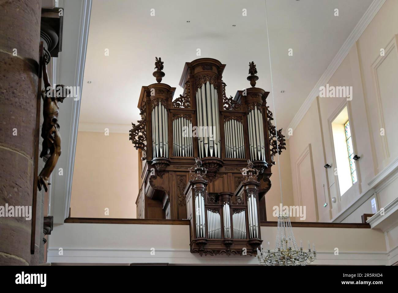 France, Haut Rhin, Turckheim, Sainte Anne church, nave dated 19 th ...