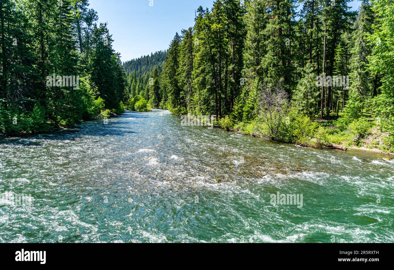 A view of the Naches River near Chinook Pass in Washington State Stock ...