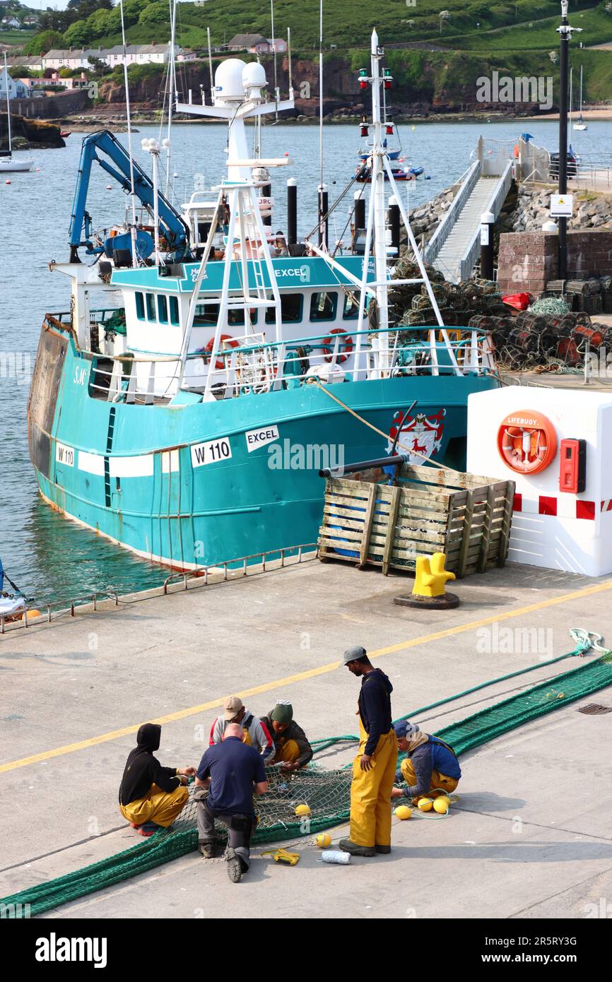 Fishing vessels in the harbour at Dunmore East, County Waterford, Ireland Stock Photo - Alamy