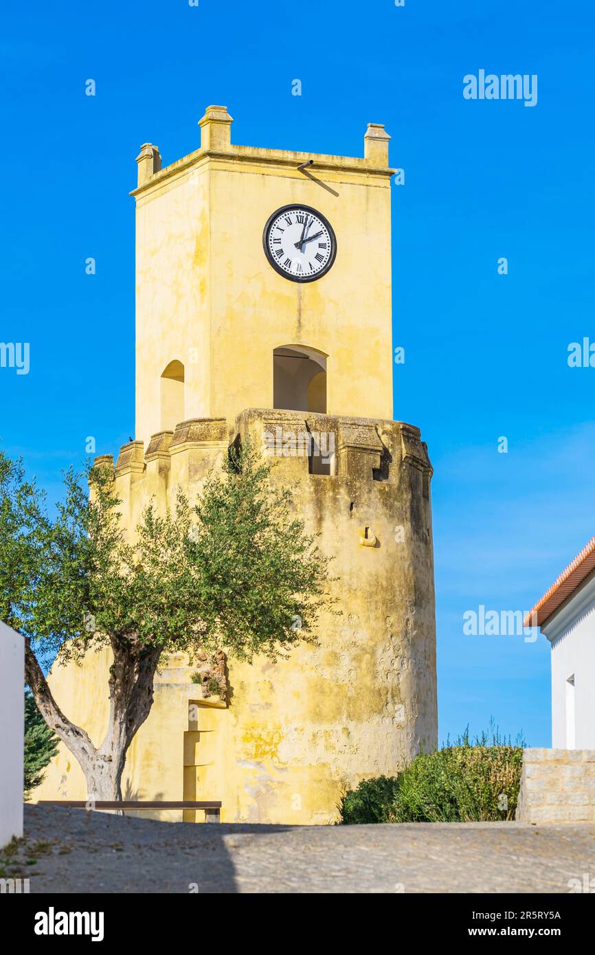 Portugal, Alentejo region, Moura, Torre do Relogio (Clock Tower) within ...