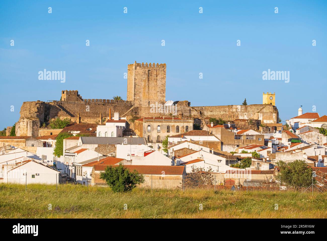 Portugal, Alentejo region, Moura, the medieval castle dominates the old ...