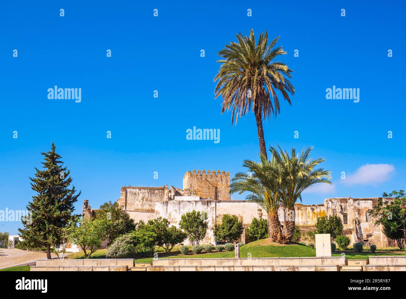 Portugal, Alentejo region, Moura, remains of the medieval castle Stock ...
