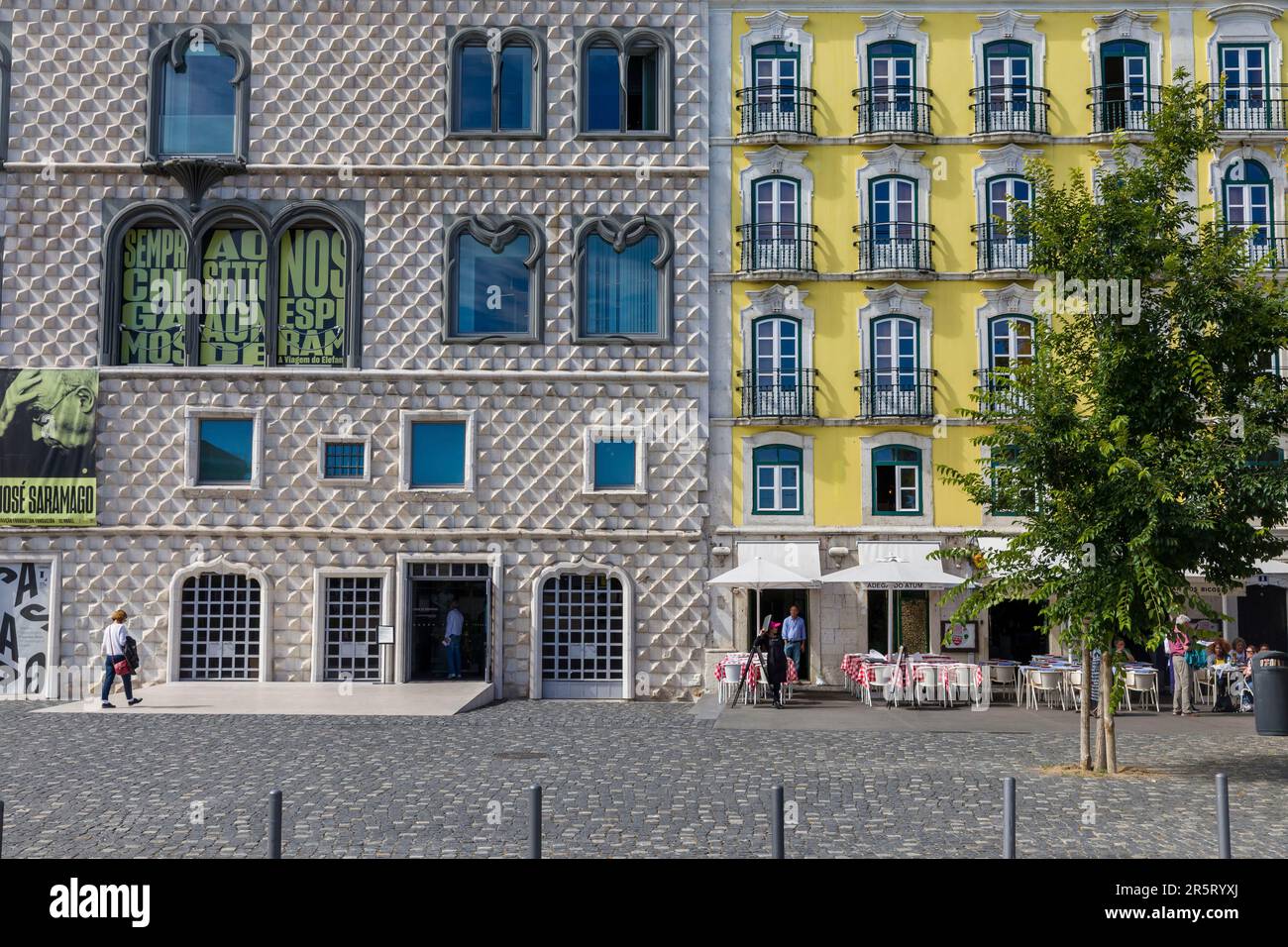 Portugal, Lisbon, Alfama, Casa dos Bicos built in 1523 from Campo das ...