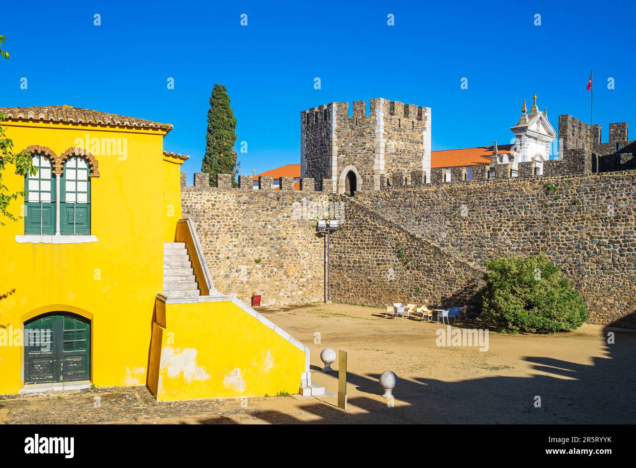 Portugal, Alentejo region, Beja, the Governor's House in the walls of ...
