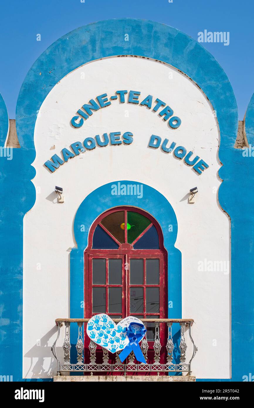Portugal, Alentejo region, Mertola, municipal movie theatre Marques ...