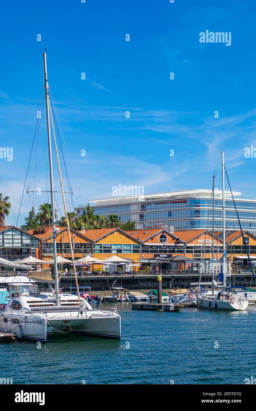 Portugal, Lisbon, Alcantara district, Docks of Santo Amaro Stock Photo ...
