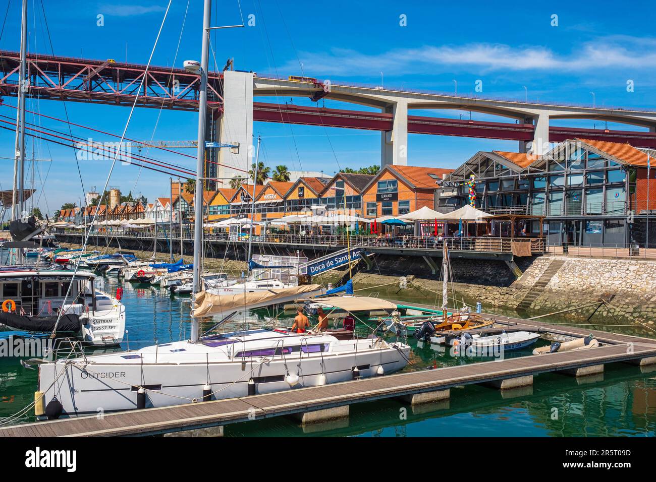 Portugal, Lisbon, Alcantara district, Docks of Santo Amaro and the ...