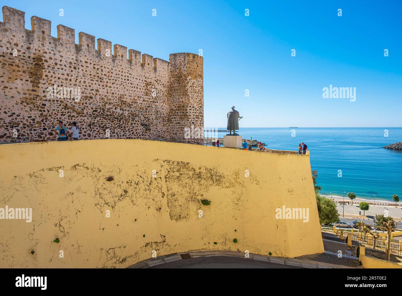 Portugal, Alentejo region, Sines, the medieval castle overlooks the ...