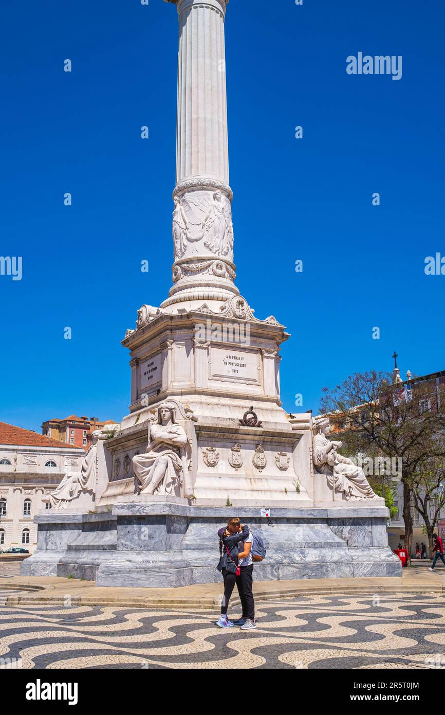 Portugal, Lisbon, Baixa de Lisboa district, King Peter IV Square (Praça ...