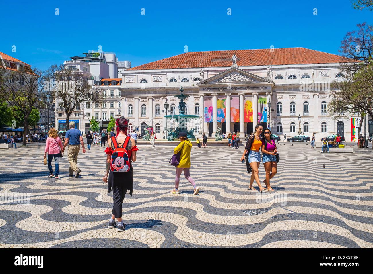 Portugal, Lisbon, Baixa de Lisboa district, King Peter IV Square (Praça ...