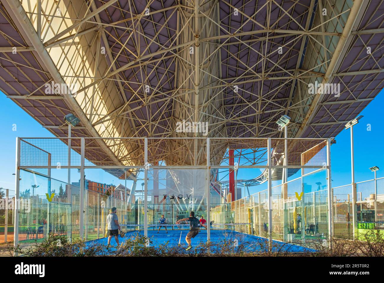Portugal, Lisbon, Alcantara district, Alcantara padel club building ...