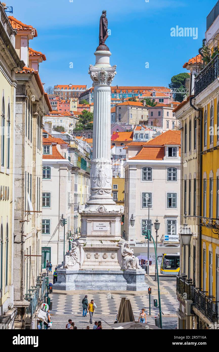 Portugal, Lisbon, Baixa de Lisboa district, King Peter IV Square (Praça ...