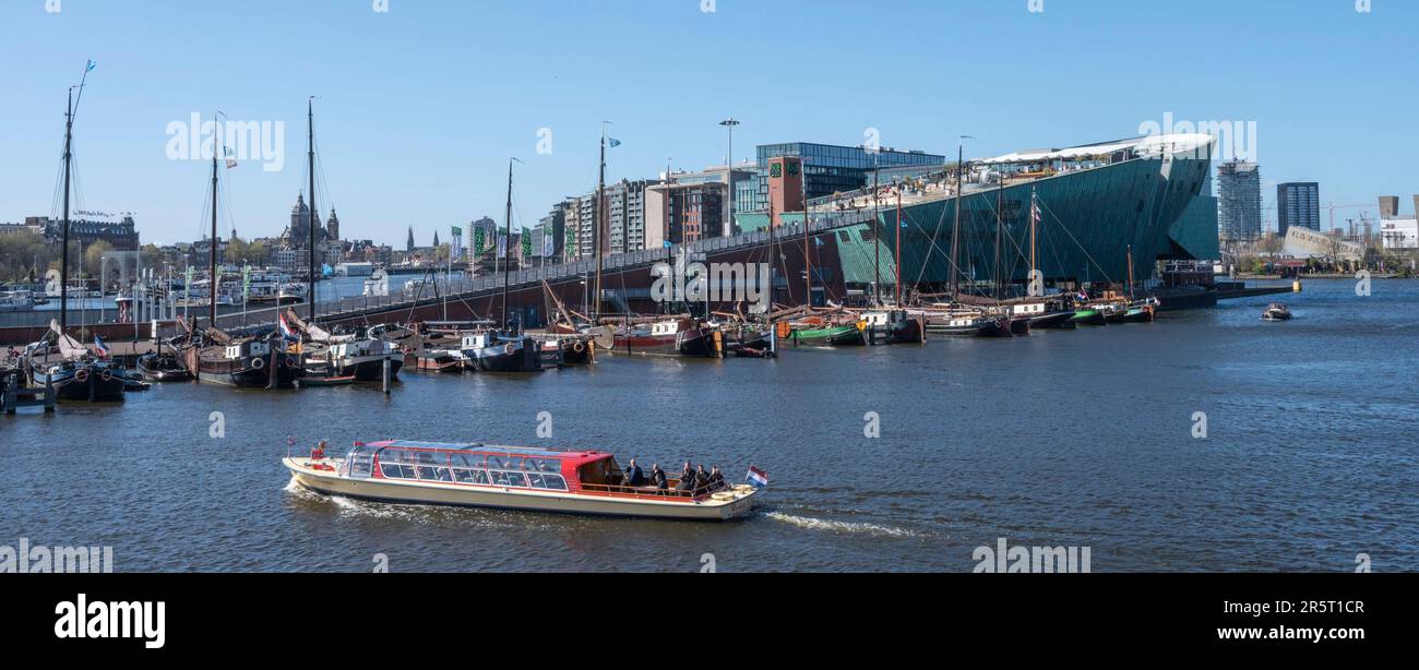 Netherlands, Amsterdam, downtown, Oosterdok, the NEMO museum made by ...