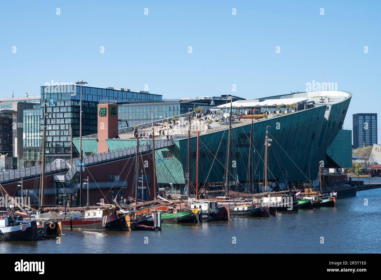 Netherlands, Amsterdam, downtown, Oosterdok, the NEMO museum made by ...