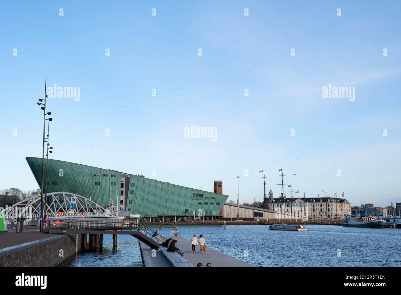 Netherlands, Amsterdam, downtown, Oosterdok, the NEMO museum made by ...